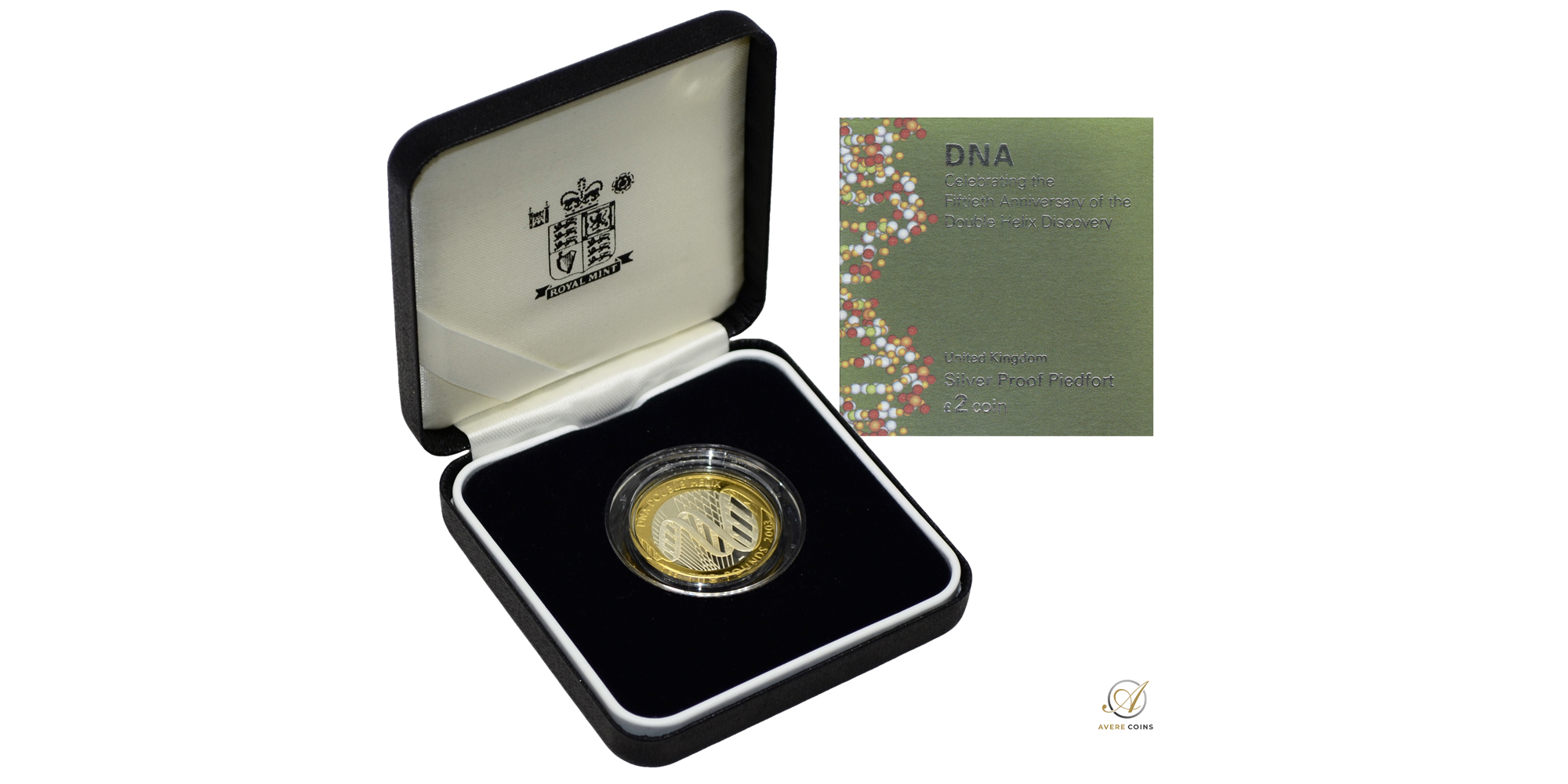 Elizabeth II 2003 Silver Proof Piedfort DNA - Double Helix Discovery ...