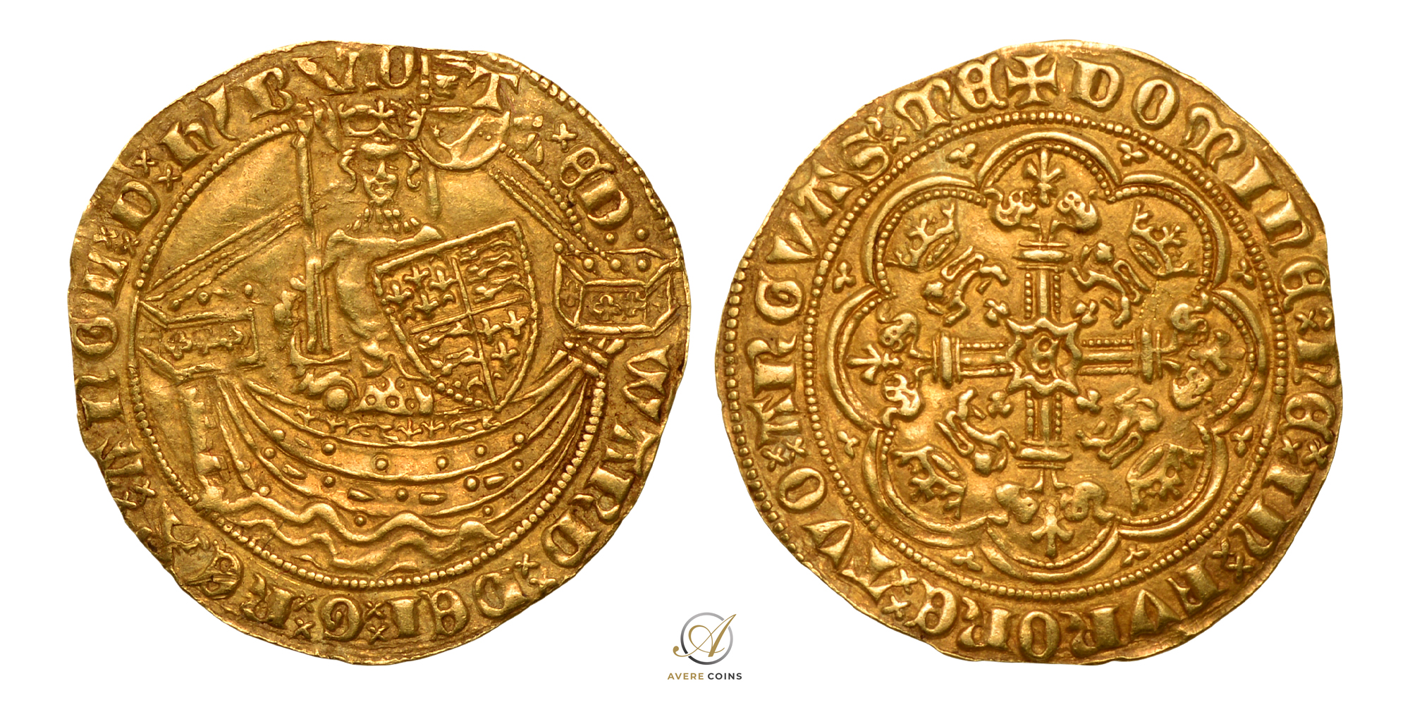 Edward III Gold Half-Noble 1361-1369 | Avere Coins